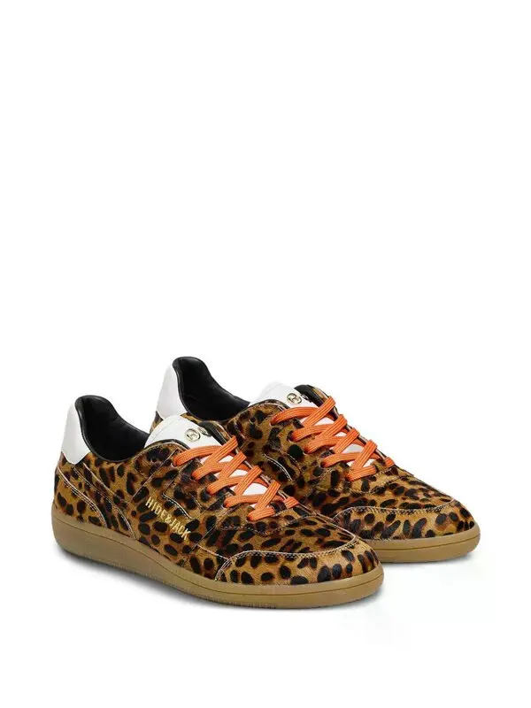 HIDE&JACK Leopard Print Lace-up Sneakers - Brown