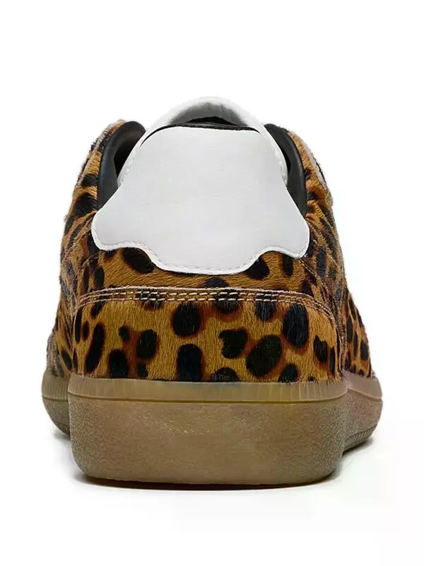 HIDE&JACK Leopard Print Lace-up Sneakers - Brown