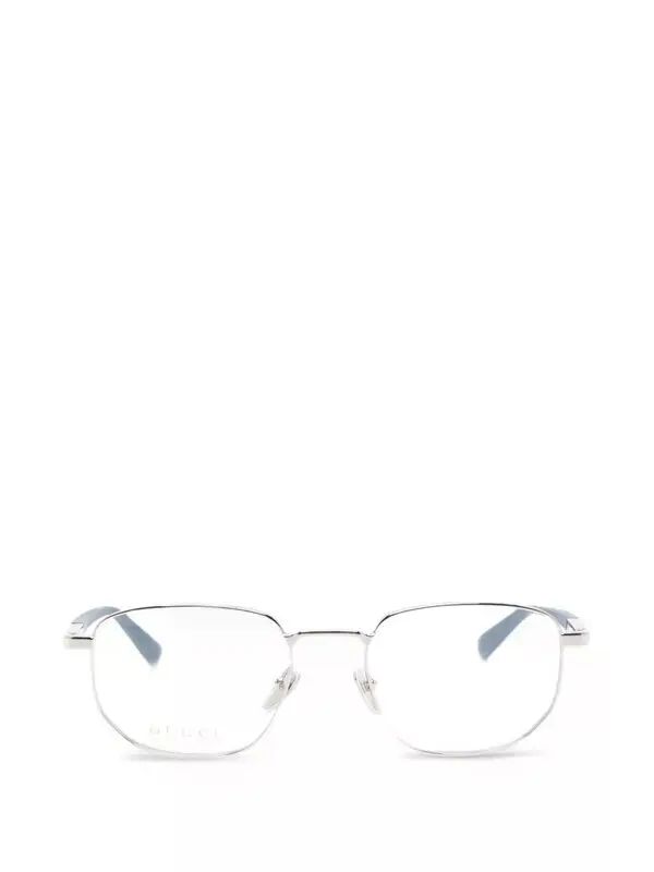 Gucci Geometric Frame Glasses - Silver