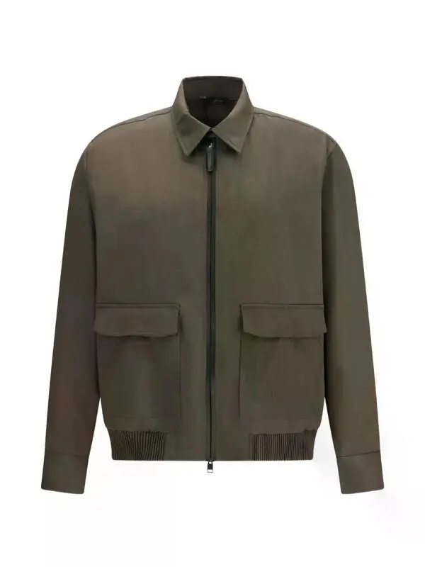 Brioni Long-sleeve Zip Jacket - Green