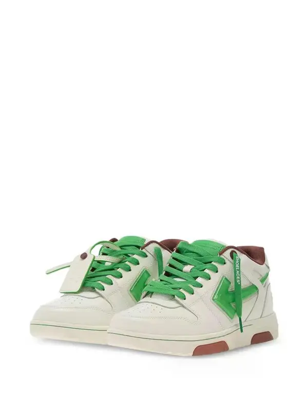 Off-White Arrow-patch Leather Sneakers - Neutrals