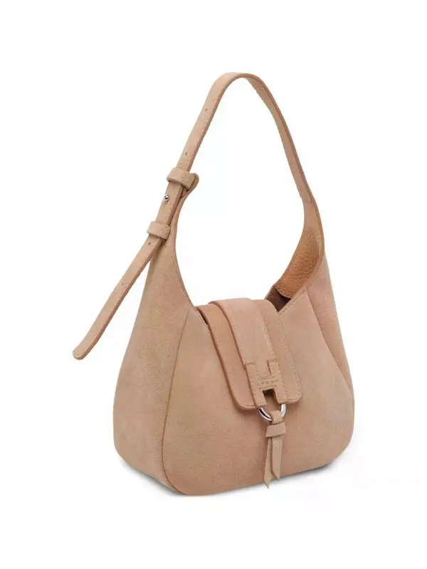 Hogan Suede Mini Bag With Logo Detail