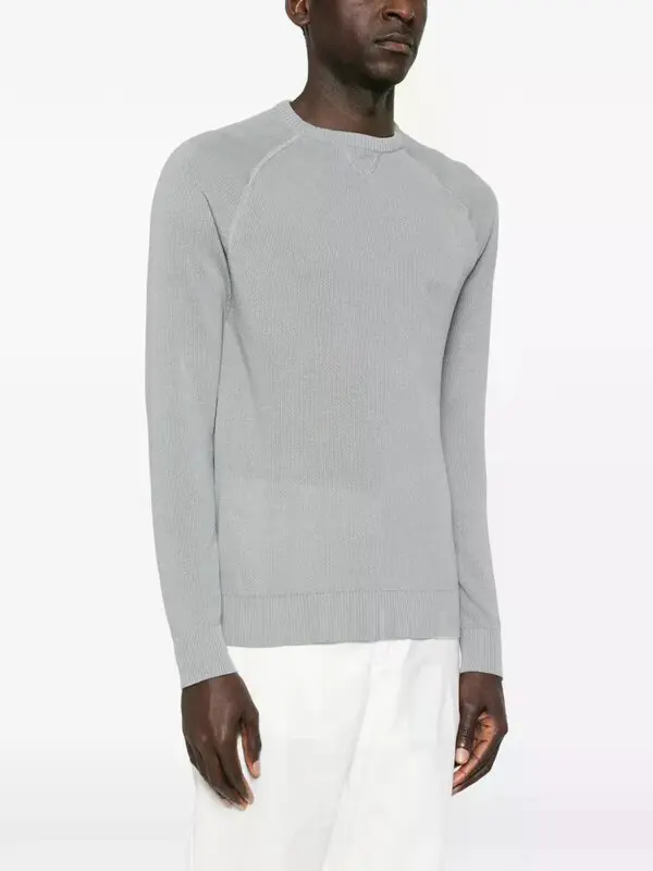 Eleventy Knitted Round Neck Sweater - Grey