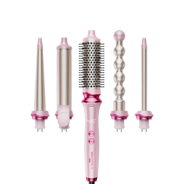 WAVYTALK Heatwave Pro 5-in-1 Curling Wand Set - One-color