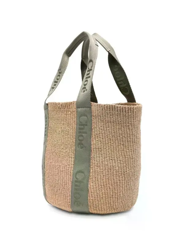 Chloé Logo-strap Tote Bag - Neutrals
