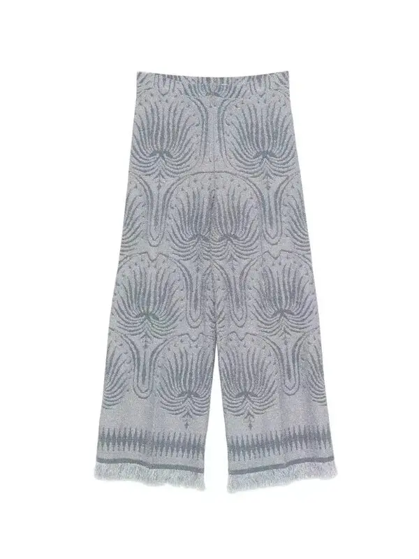 CIRCUS HOTEL Patterned Frayed Trousers