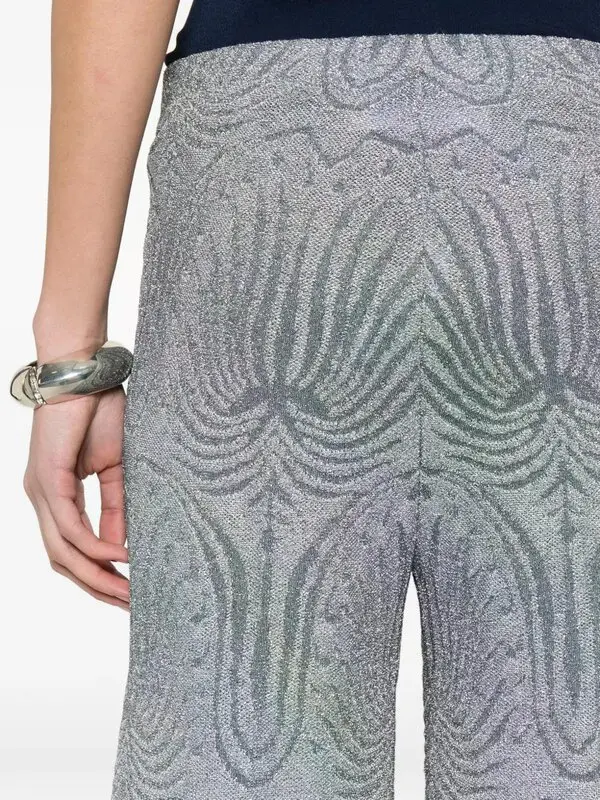 CIRCUS HOTEL Patterned Frayed Trousers