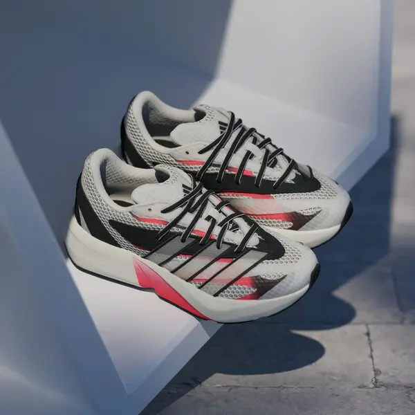 Adidas Lightblaze Athletic Shoes - Off White / Off White / Lucid Red