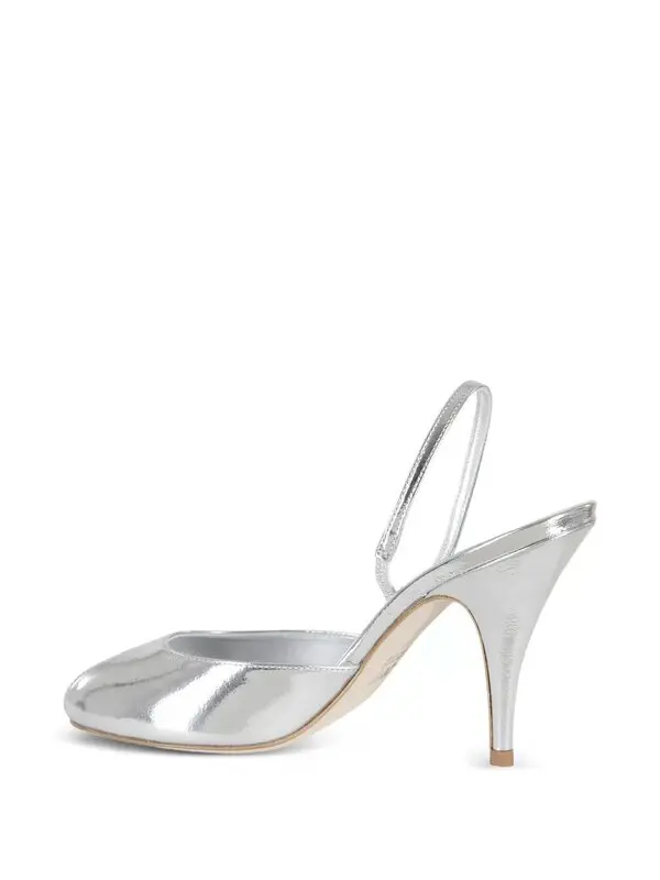 3JUIN Metallic Slingback Pumps