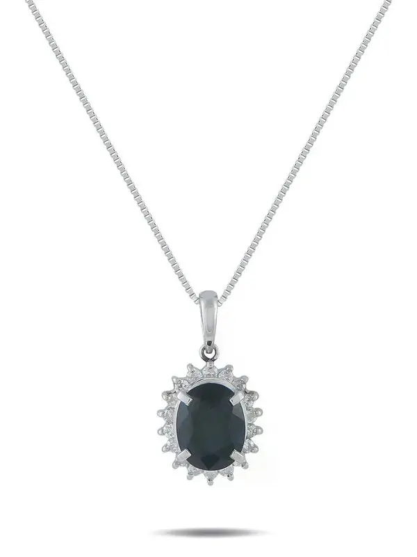 LB EXCLUSIVE Diamond And Sapphire Necklace - Silver