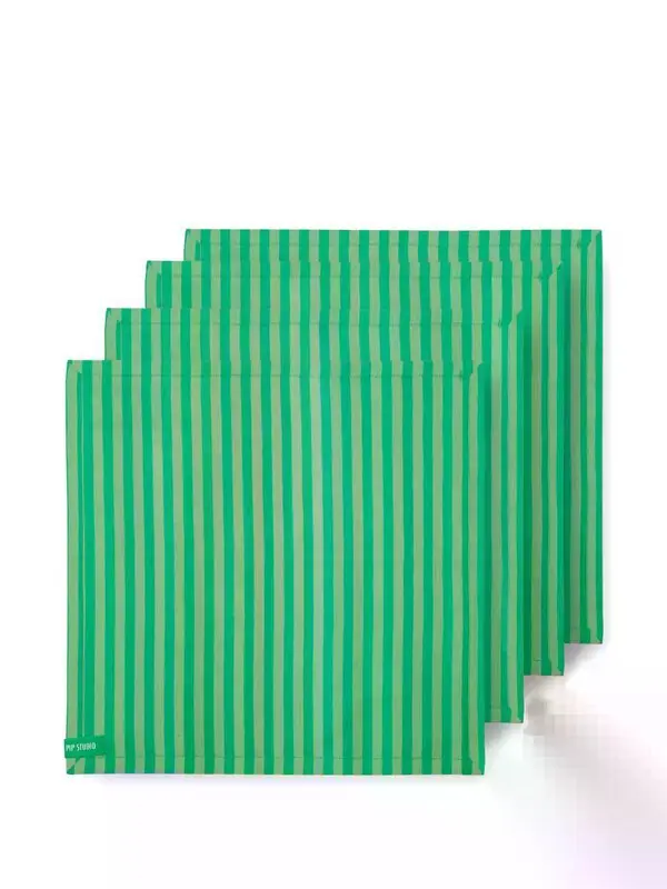 PIP STUDIO Striped Napkins - Green