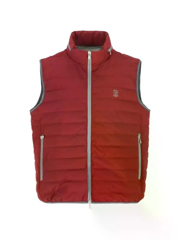 Brunello Cucinelli Quilted Gilet - Red