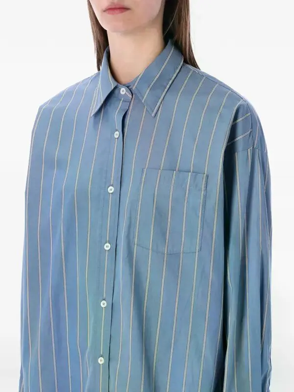 A.p.c. Striped Shirt With Pocket