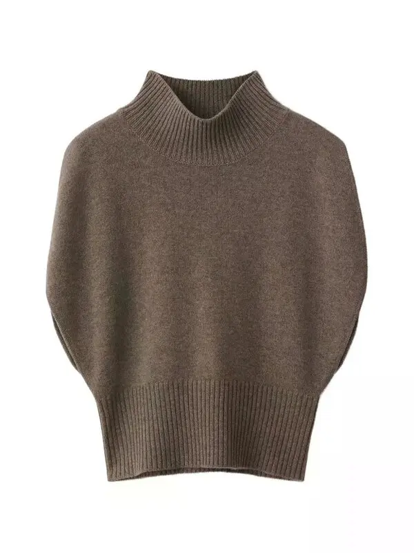 LISA YANG Ribbed Funnel-neck Sweater