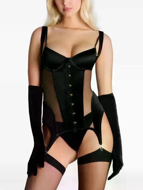 MAISON CLOSE Open-front Garter Corset