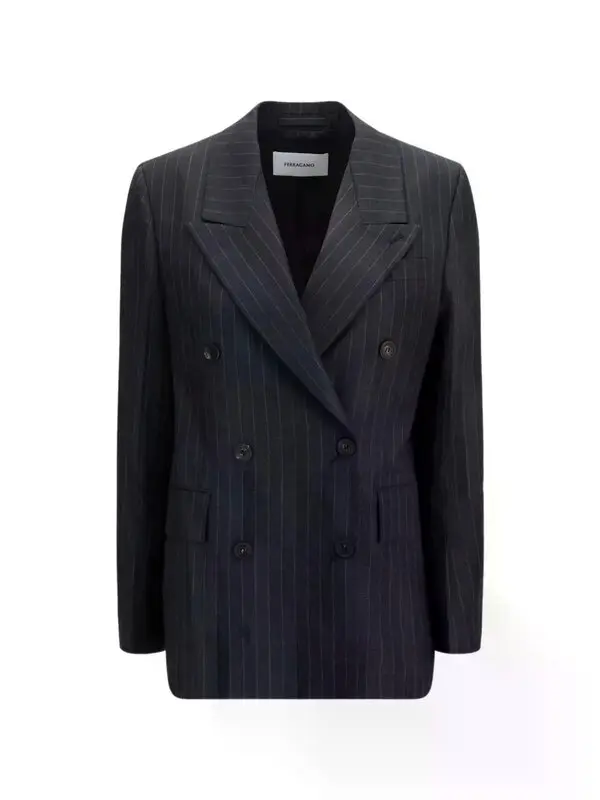 FERRAGAMO Pinstripe Wool Blazer
