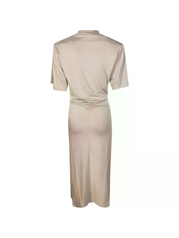 Andamane Ruched Midi Dress - Neutrals