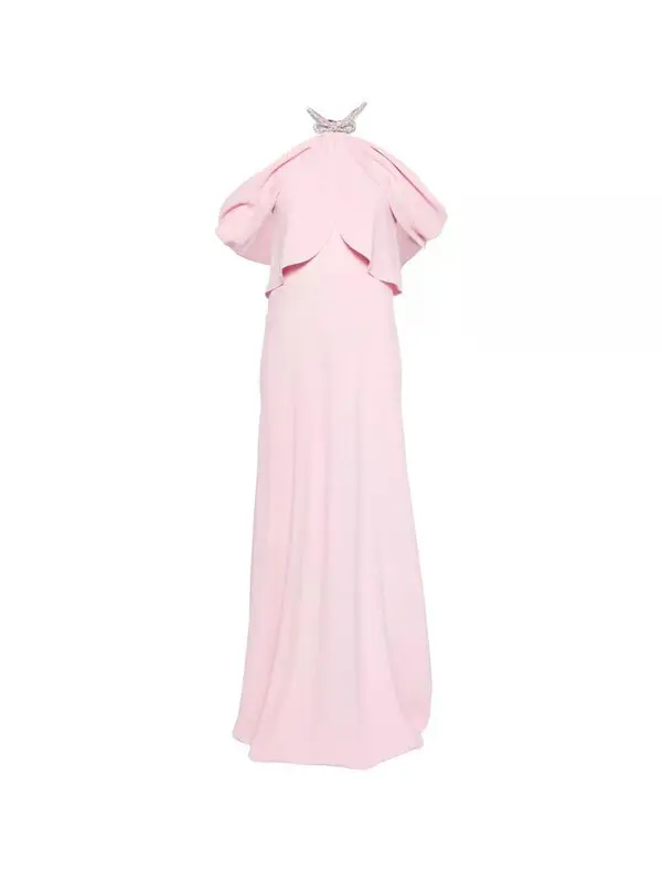 Alberta Ferretti Halterneck Maxi Dress