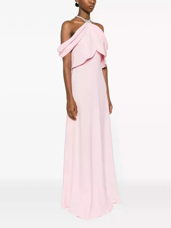 Alberta Ferretti Halterneck Maxi Dress