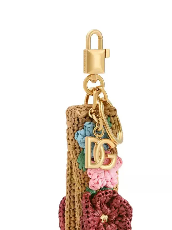 Dolce & Gabbana Crochet Raffia Keychain