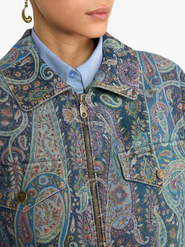 Etro Floral Paisley Denim Jacket