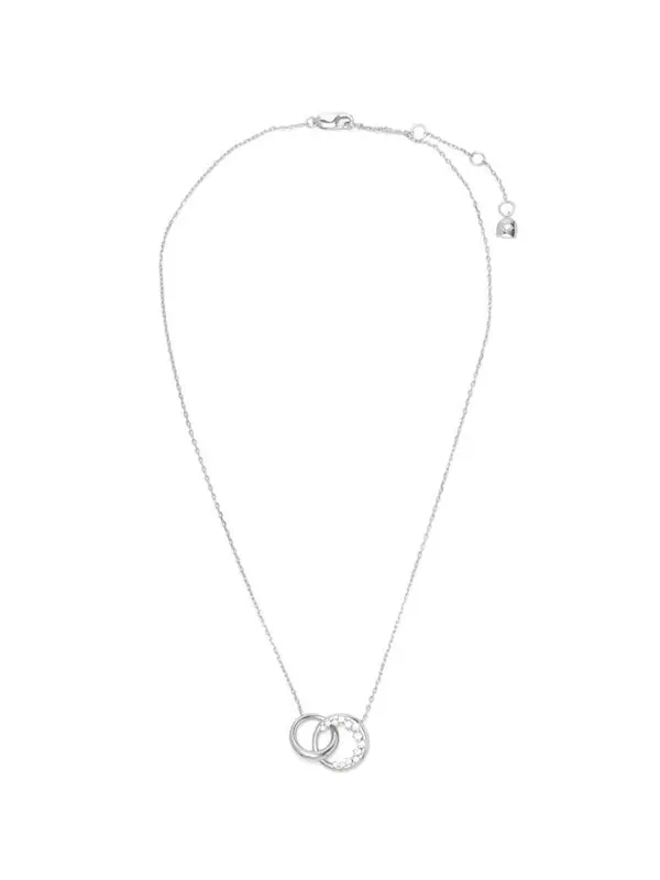 ASTRID & MIYU Orbit Crystal Pendant Necklace - Silver