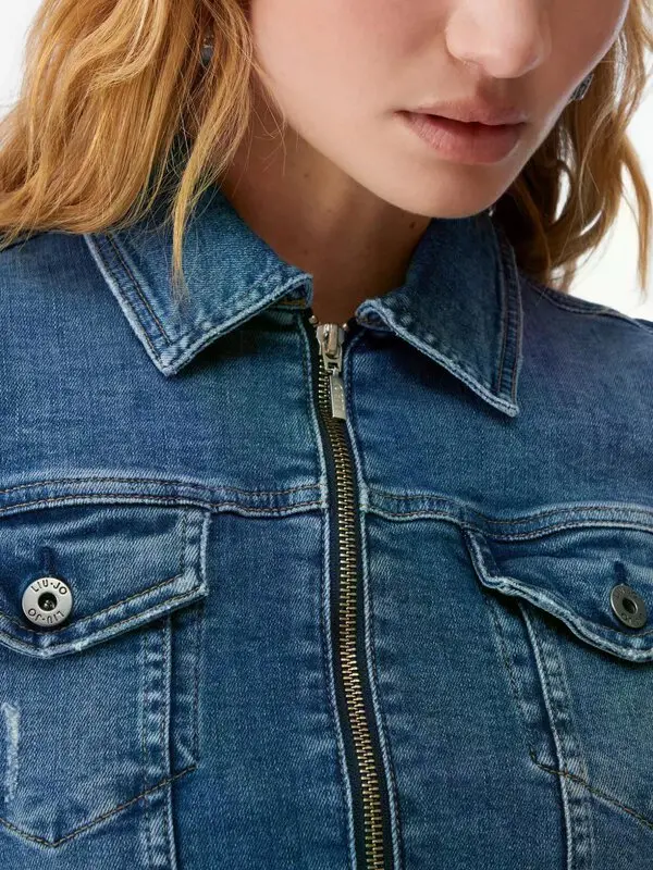 Liu Jo Denim Zip-up Jacket