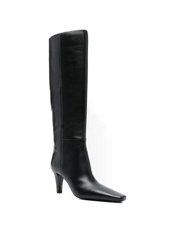 Saint Laurent Square Toe Leather Boots