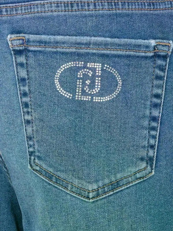 Liu Jo Strass Logo Five-pocket Jeans