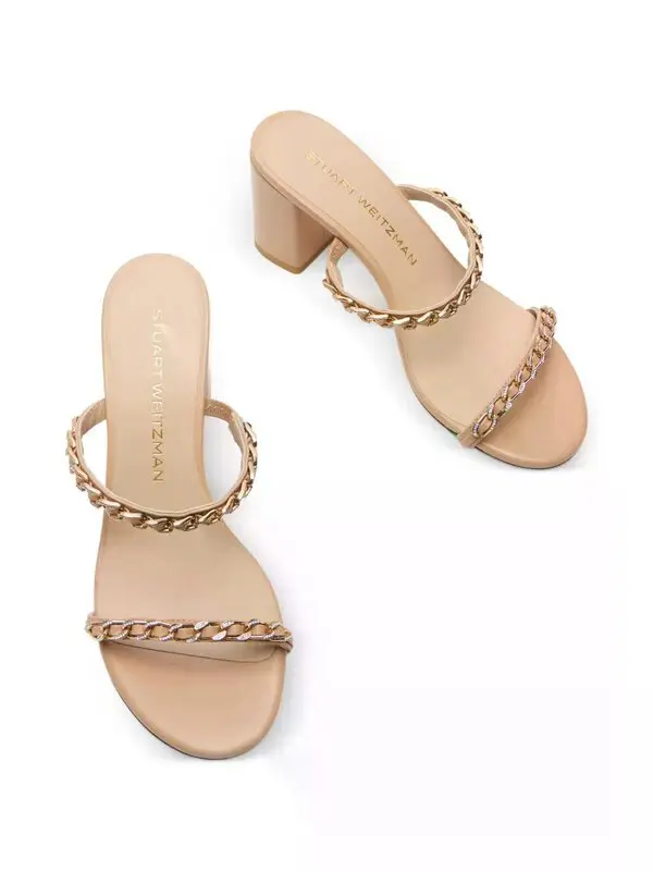 STUART WEITZMAN Soluxe Crystal-chain Strap Sandals