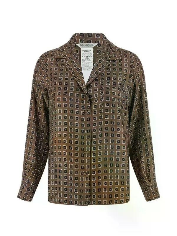 Max Mara Printed Silk Shirt