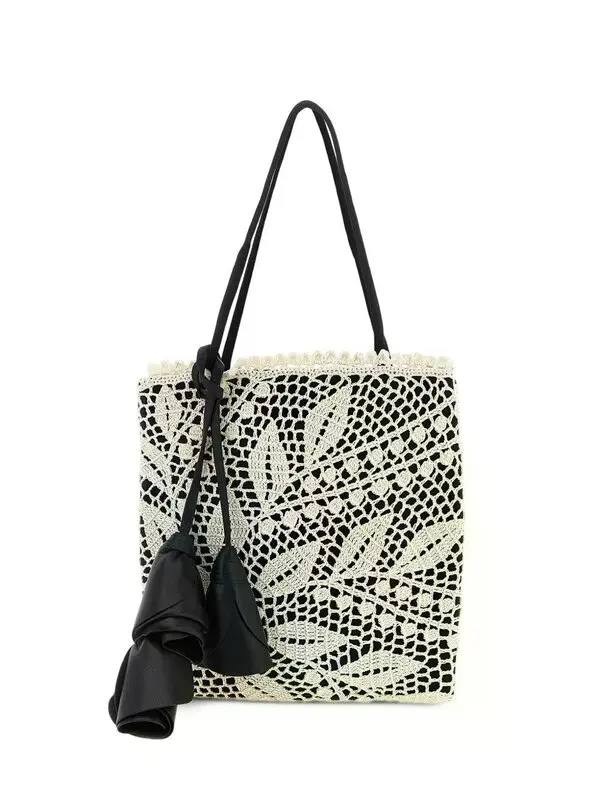 Magda Butrym Julia Crochet Tote Bag - White