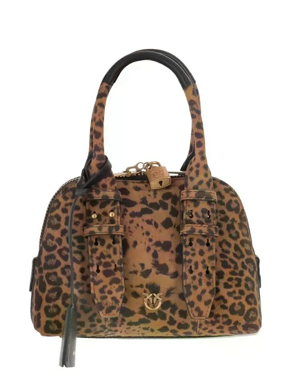 Pinko Mini Leopard-print Padlock Bag