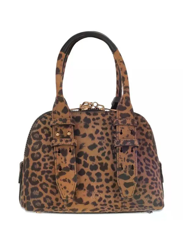 Pinko Mini Leopard-print Padlock Bag