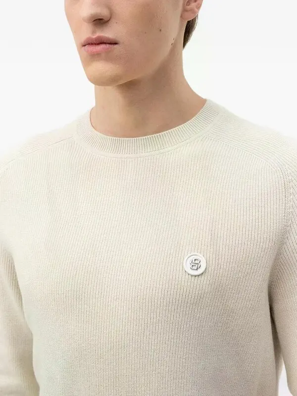 BOSS Ribbed Round-neck Sweater