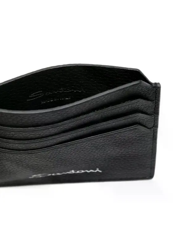 Santoni Logo-print Leather Wallet