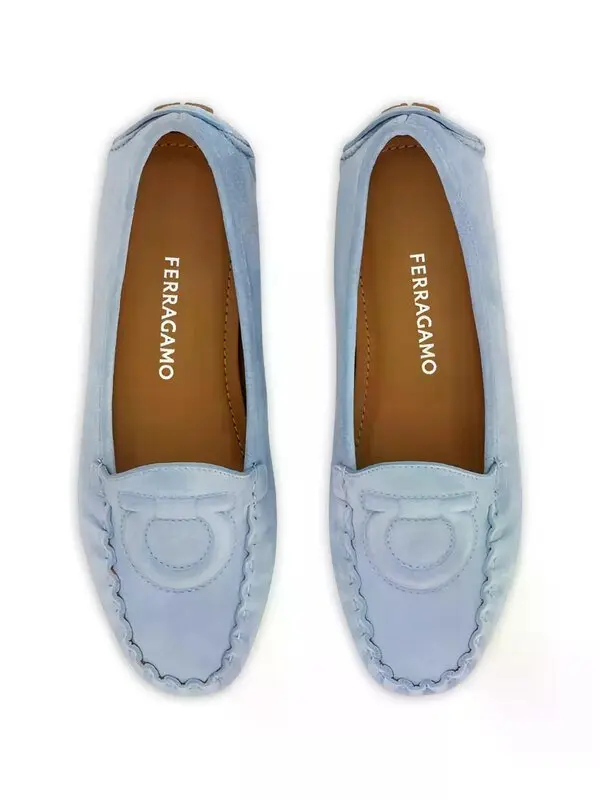 FERRAGAMO Gancini Applique Flat Shoes