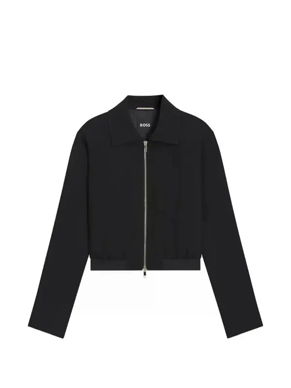 BOSS Zip-up Jacket In Crepe Fabric