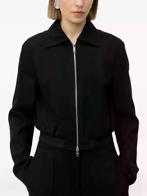 BOSS Zip-up Jacket In Crepe Fabric