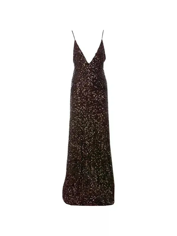 ANIYE BY Sequin Spaghetti-strap Maxi Dress