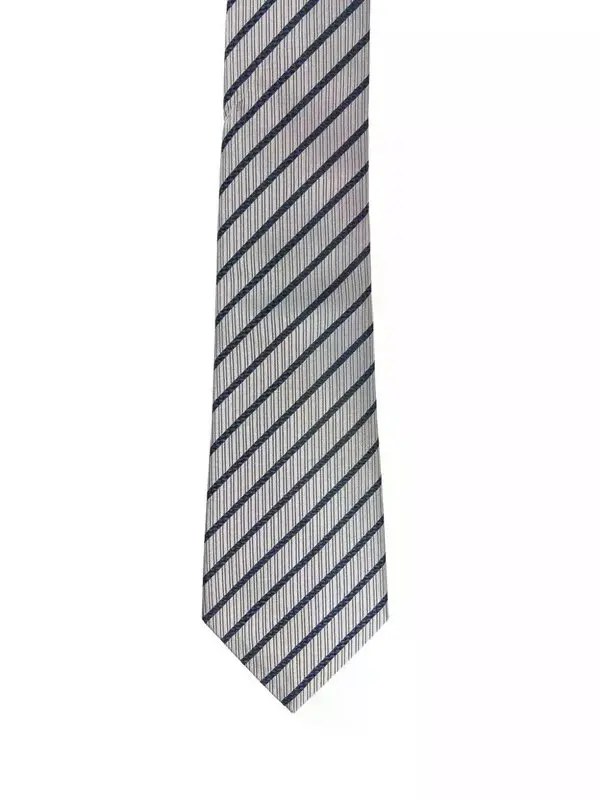 Giorgio Armani Striped Neck Tie - Grey