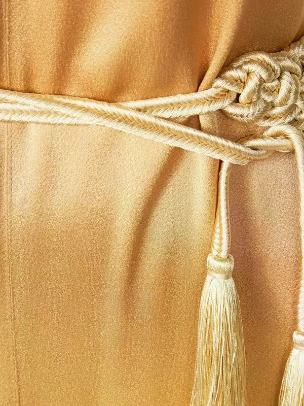 FORTE_FORTE Tassel-belt Midi Dress