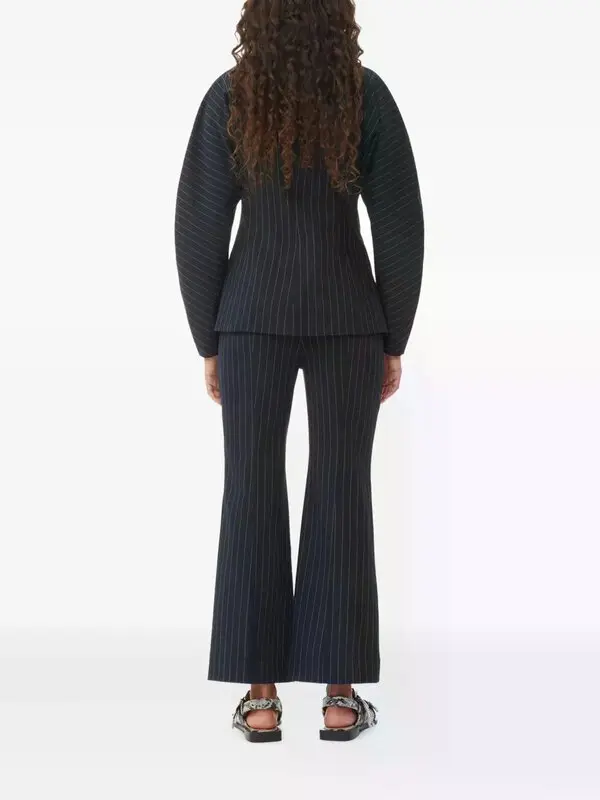 GANNI Pinstripe Button-fastening Blazer