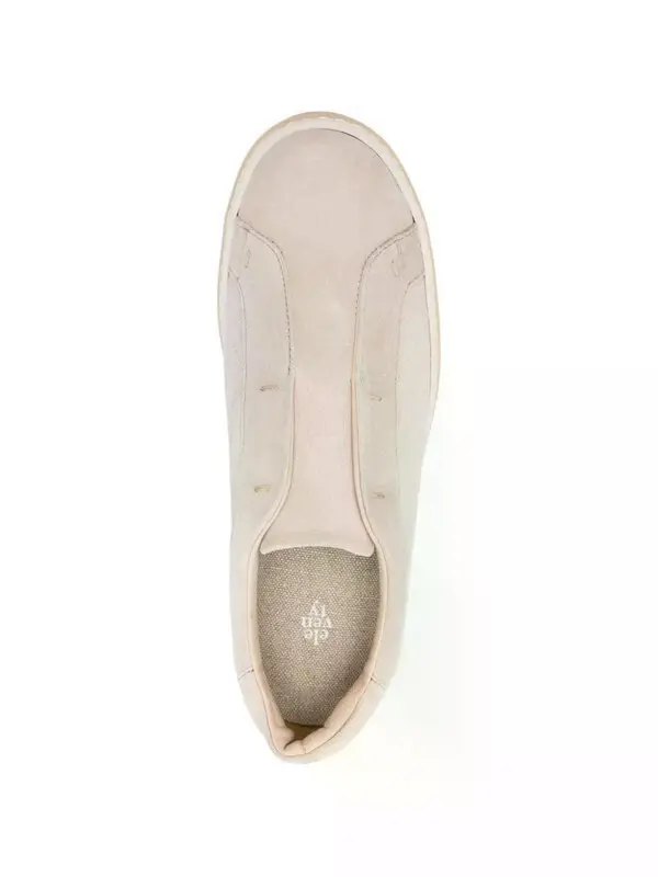 Eleventy Quilted Leather Sneakers - Neutrals
