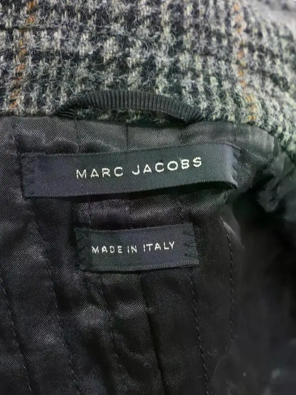 Marc Jacobs Plaid Double-breasted Pea Coat