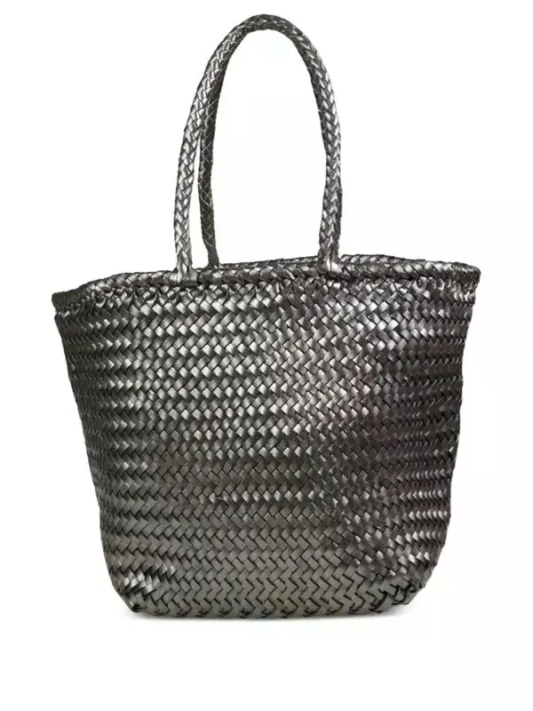 Dragon Diffusion Small Woven Basket Tote Bag - Grey