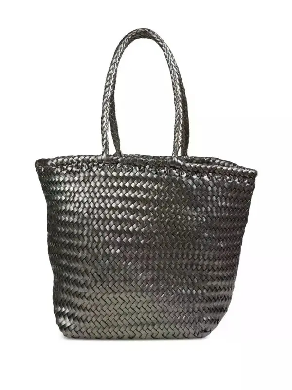 Dragon Diffusion Small Woven Basket Tote Bag - Grey