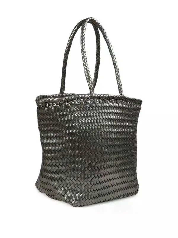 Dragon Diffusion Small Woven Basket Tote Bag - Grey