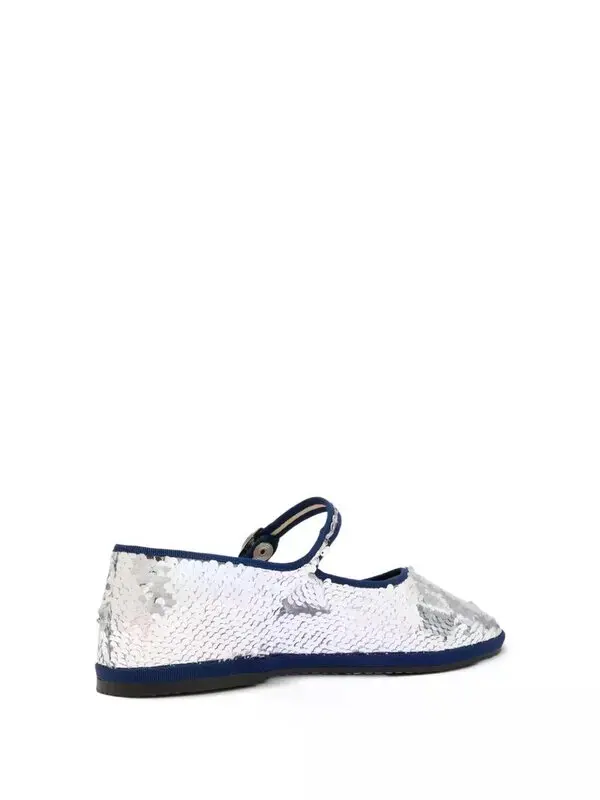 CAPULETTE Bambina Pietra Mary Jane Ballet Flats - Silver