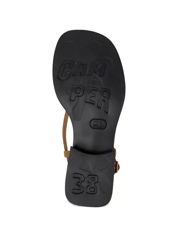 Camper Dana Leather Thong Sandals - Neutrals